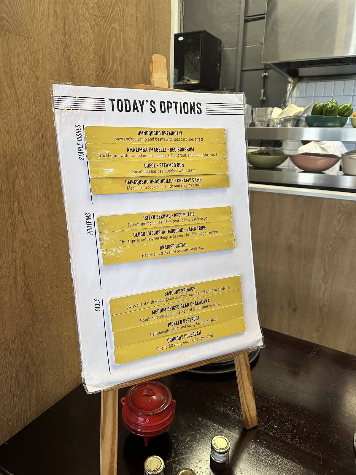 Menu at Seven Colours Eatery restaurant, Cape Town