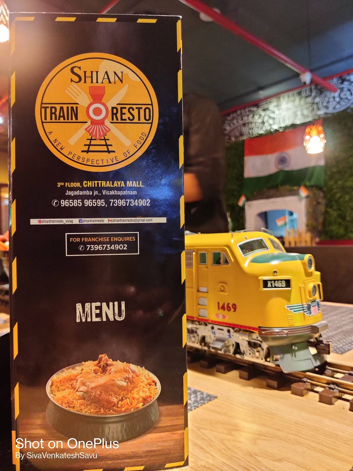 Menu at Shian Train Resto, Visakhapatnam