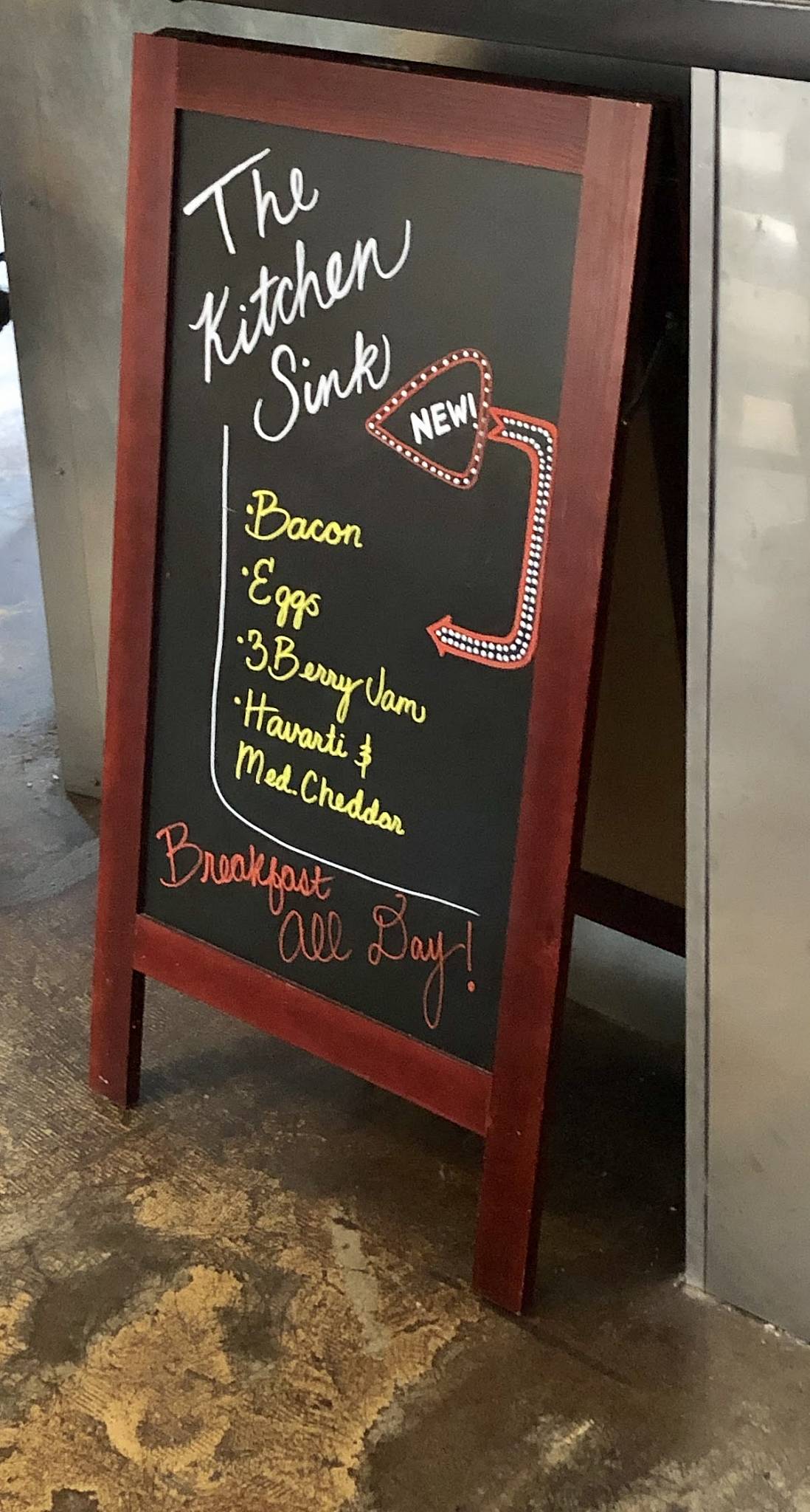 Menu at Shift Coffee House, Sacramento