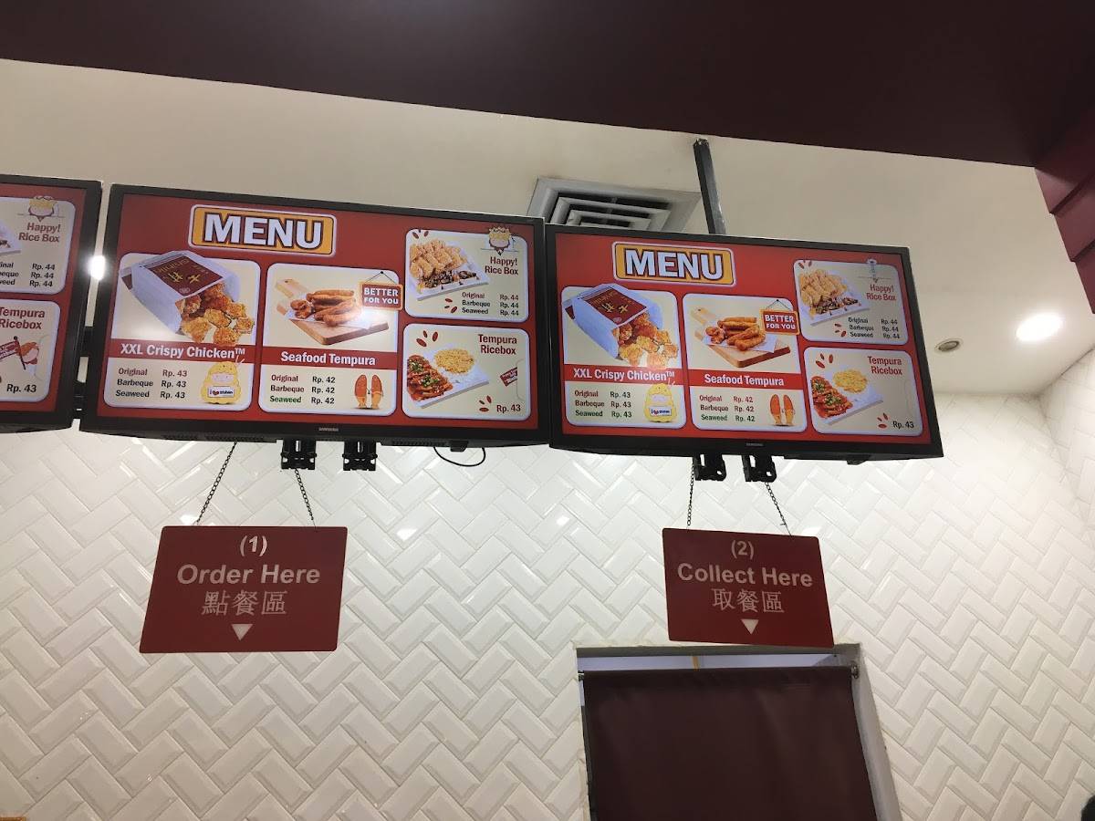 Menu at Shihlin restaurant, Palembang