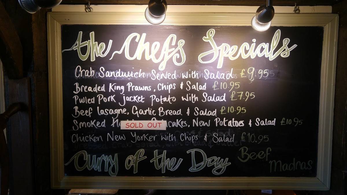 Menu at Ship Inn Pentewan pub & bar, Mevagissey, 31-33 W End