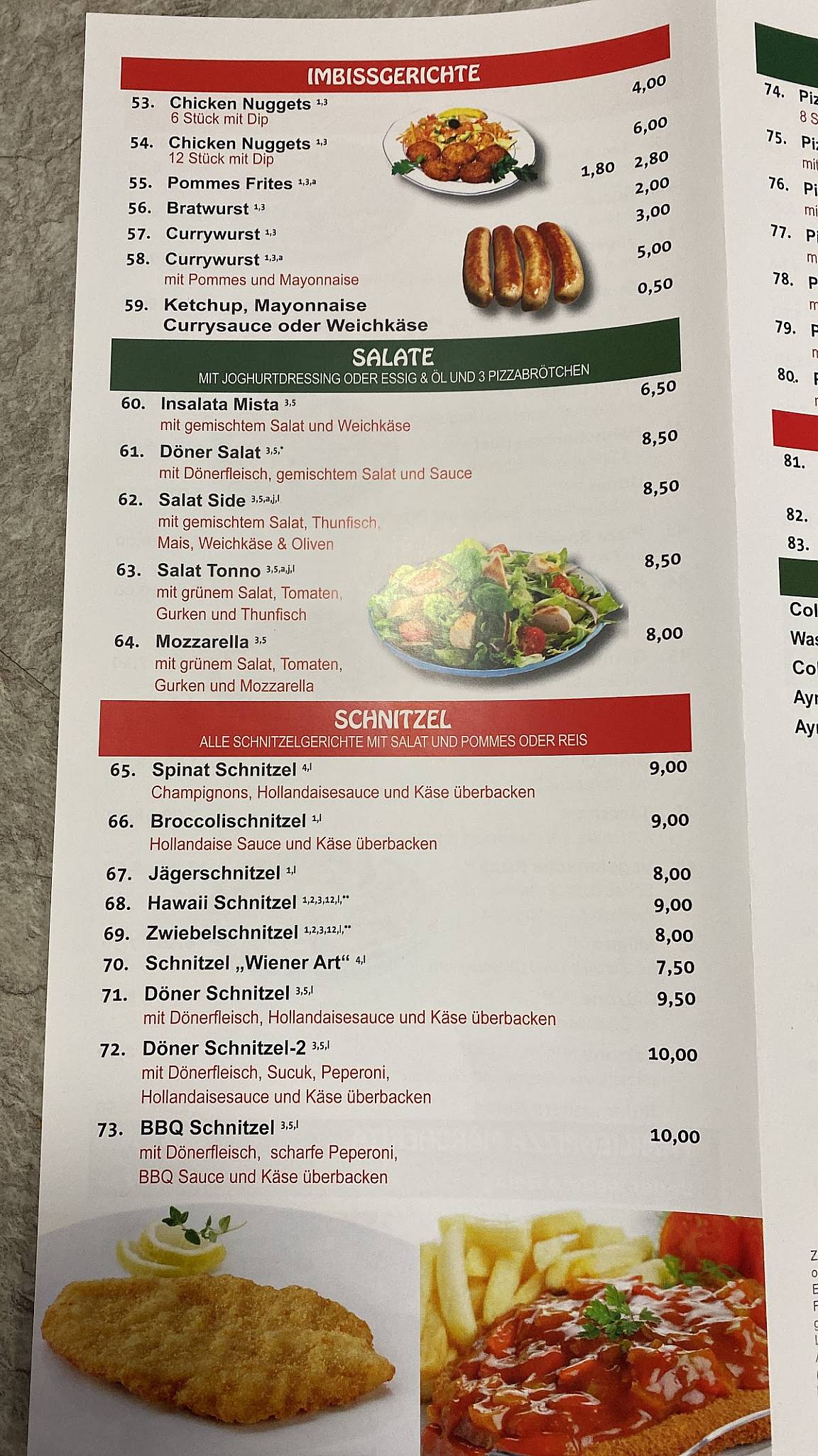 Speisekarte von Side Grill restaurant, Werdohl