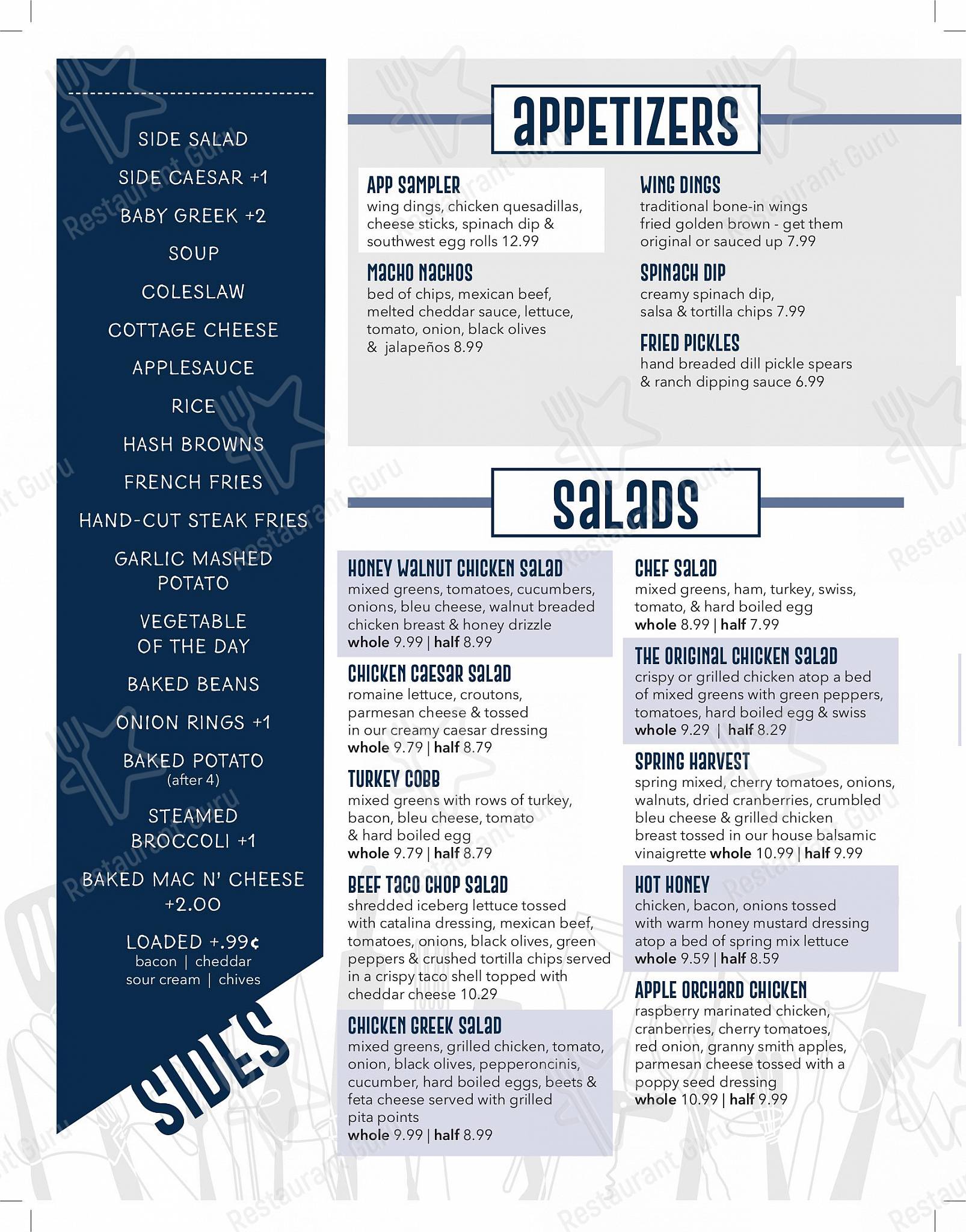 Menu at Silver Grill Family Restaurant, Imlay City