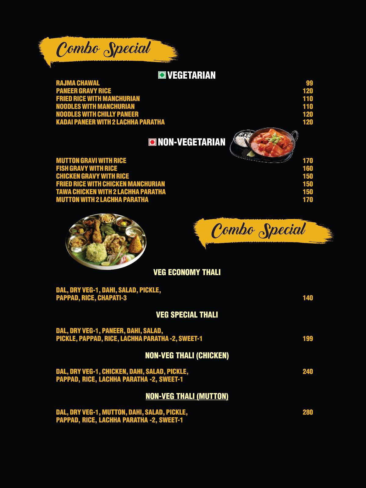 Menu at Singh's Food Court, Kharar