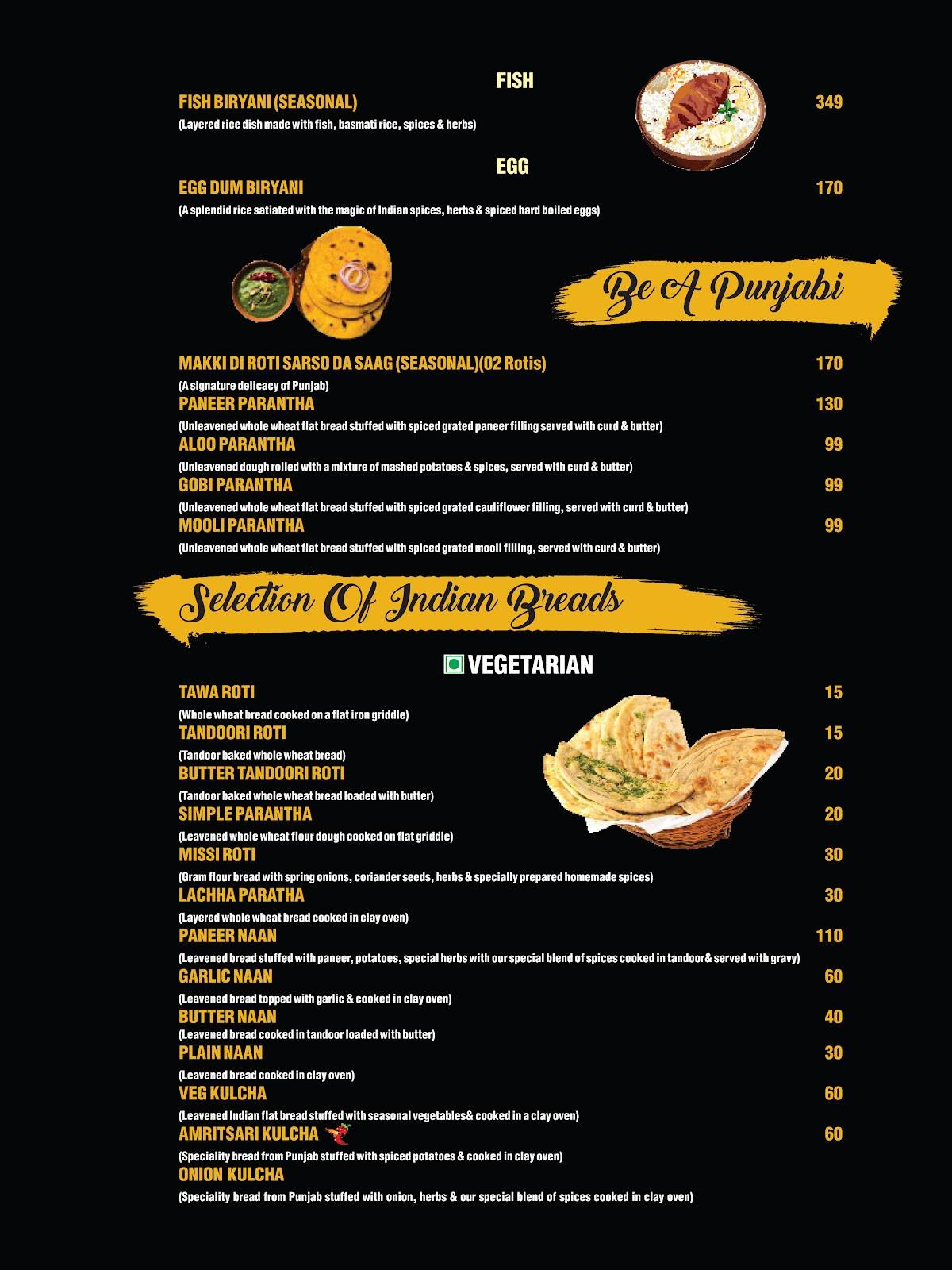 Menu at Singh's Food Court, Kharar