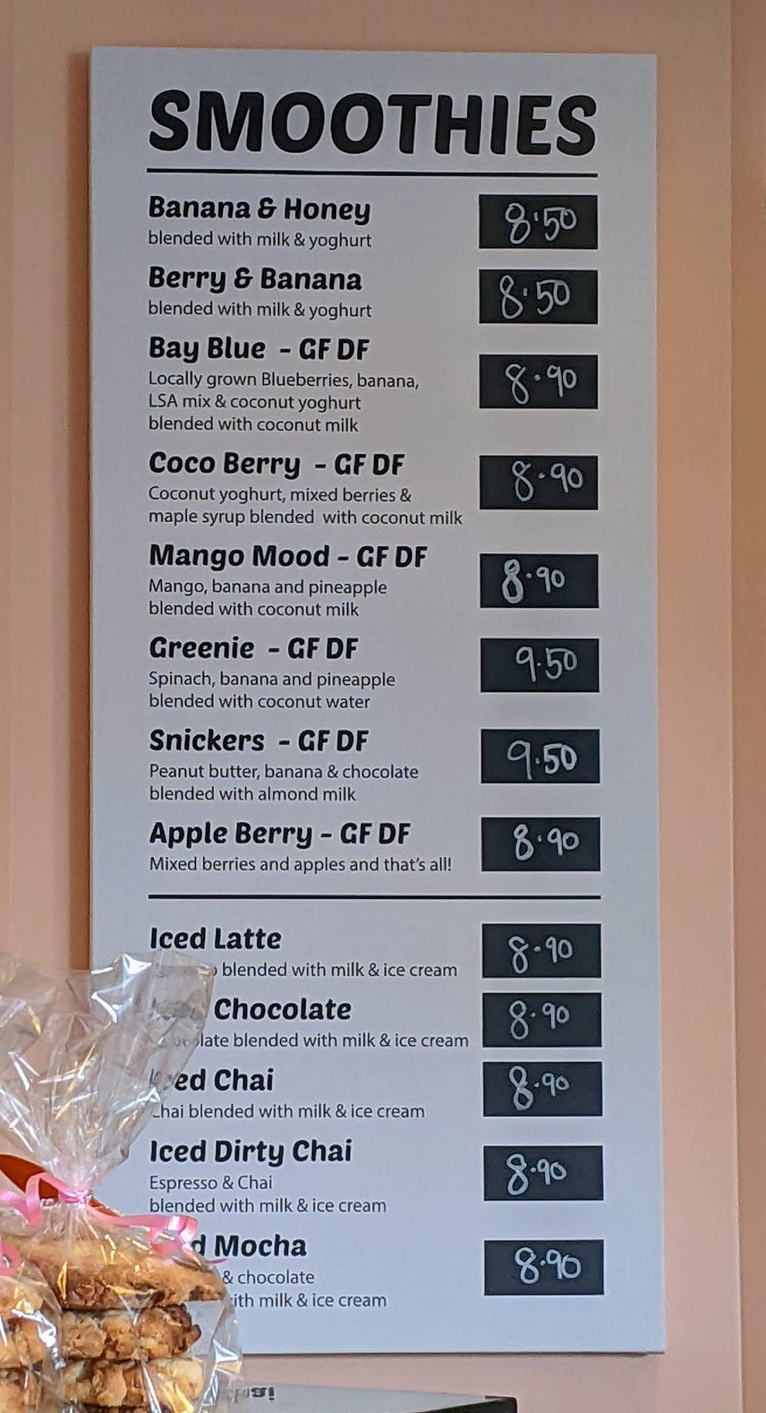 Menu at Six Sisters Coffee House, Napier