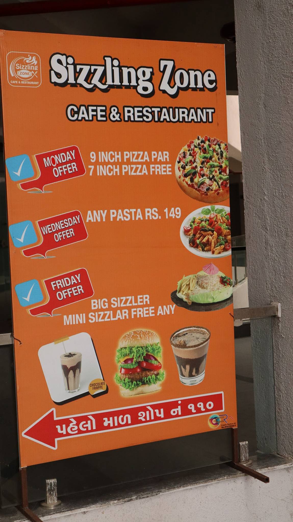 Menu at Sizzling Zone, Vyara