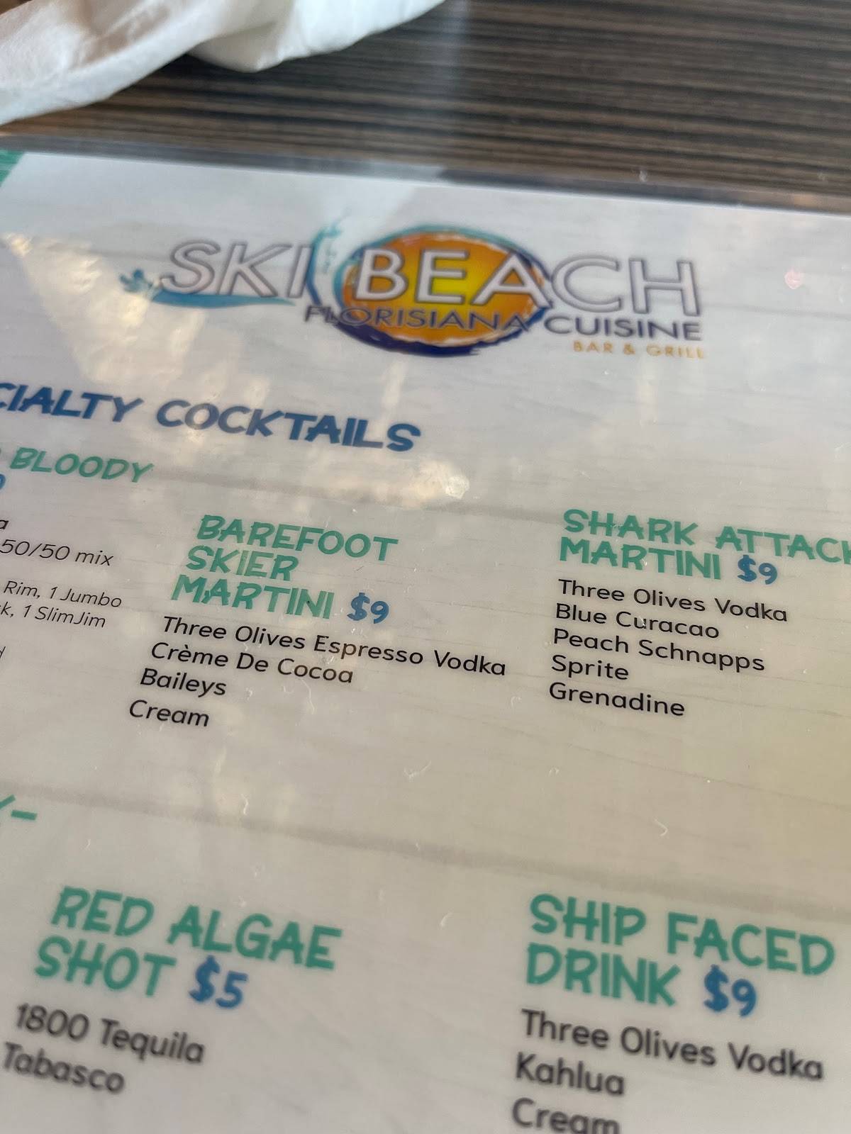 Menu at Ski Beach Bar and Grill, Leesburg