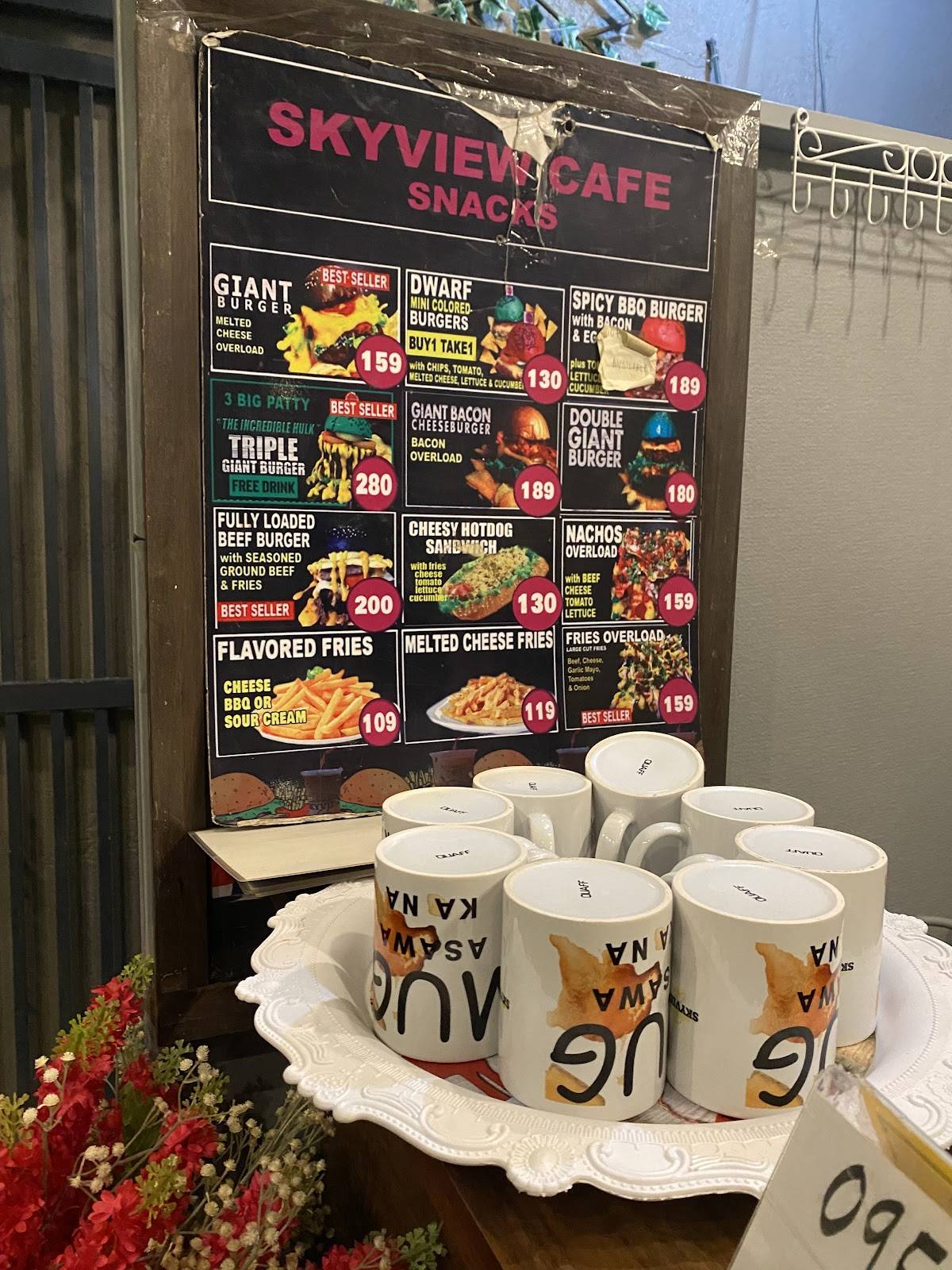 Menu at Skyview Cafe, Angono