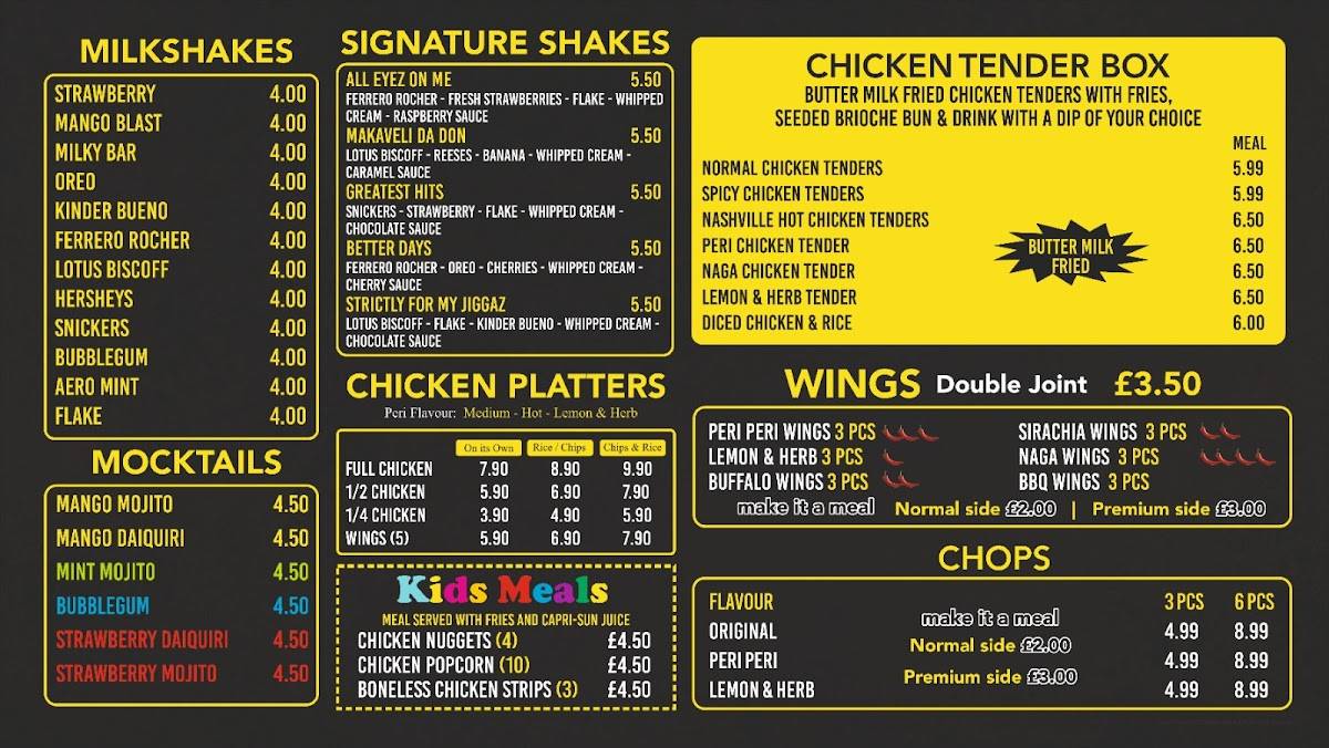 Menu at Smash Official restaurant, Bradford