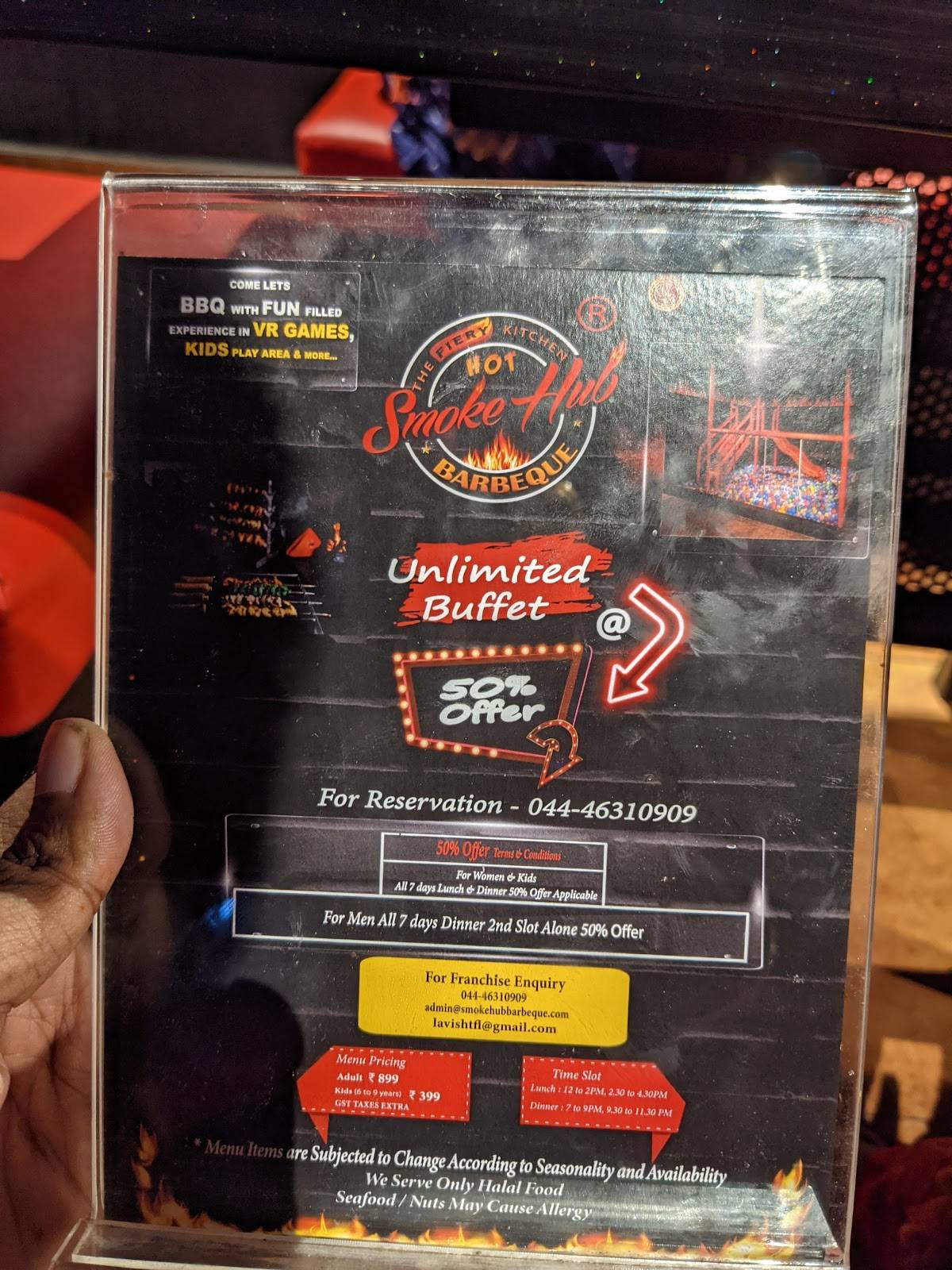 Menu at Smoke Hub Barbeque - Porur, Chennai