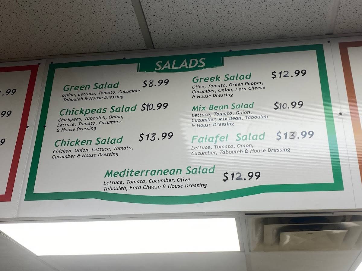 Menu at Sofi's Mediterranean Grill restaurant, Surrey, 120 St