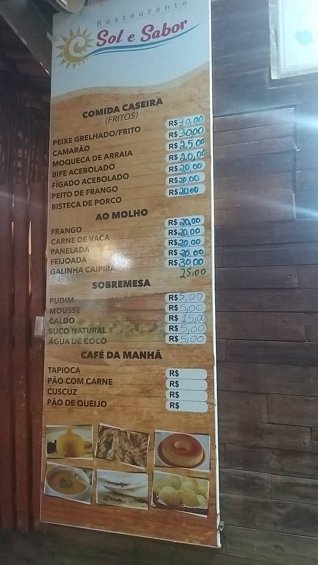 Menu em Restaurante Sol e Sabor, Vila de Jericoacoara