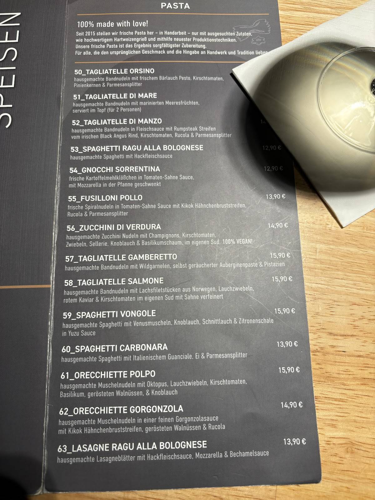Speisekarte von Solino Ristorante & Bar, Euskirchen