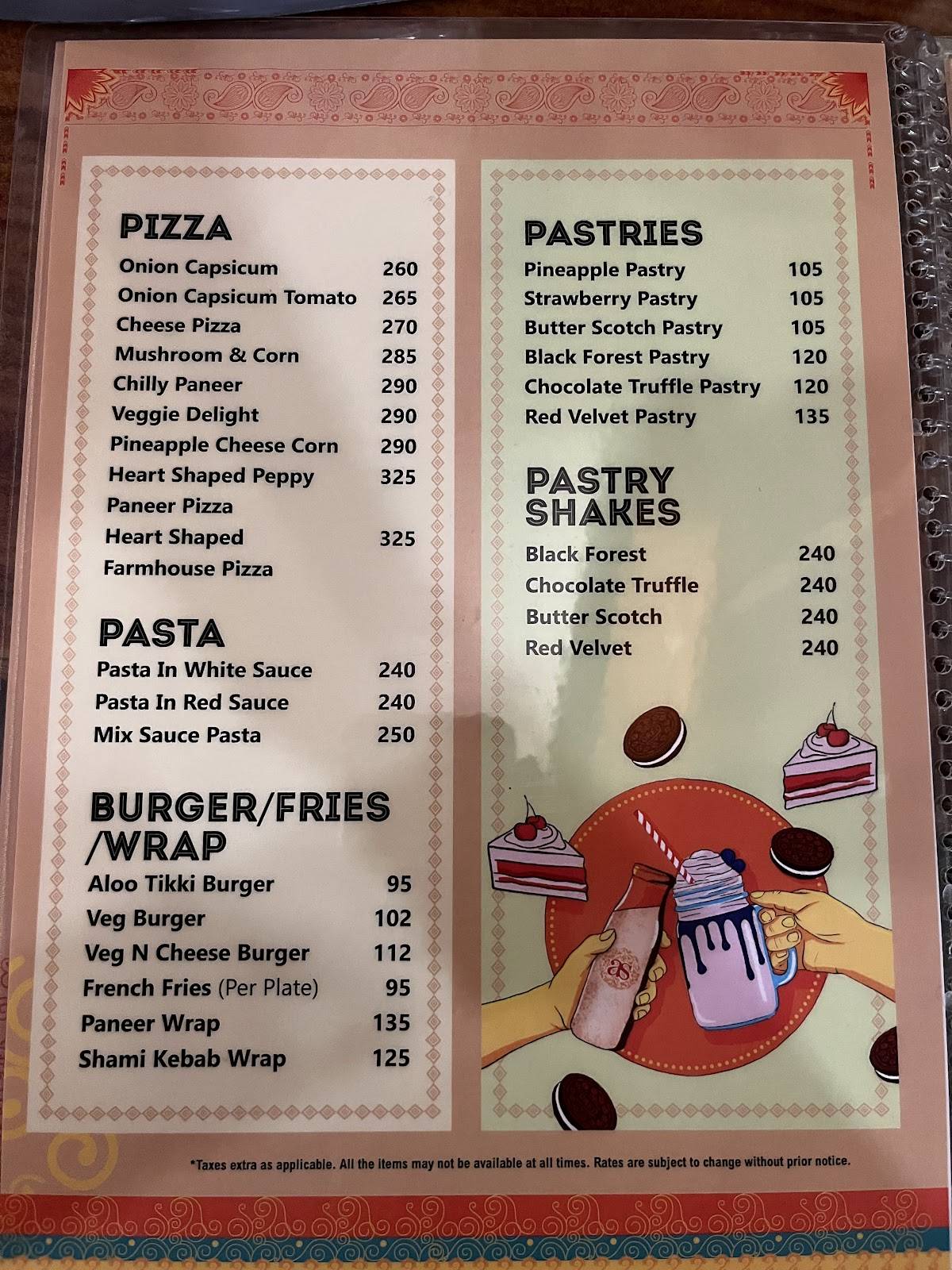 Menu at Amrik Sukhdev, Murthal, No.52