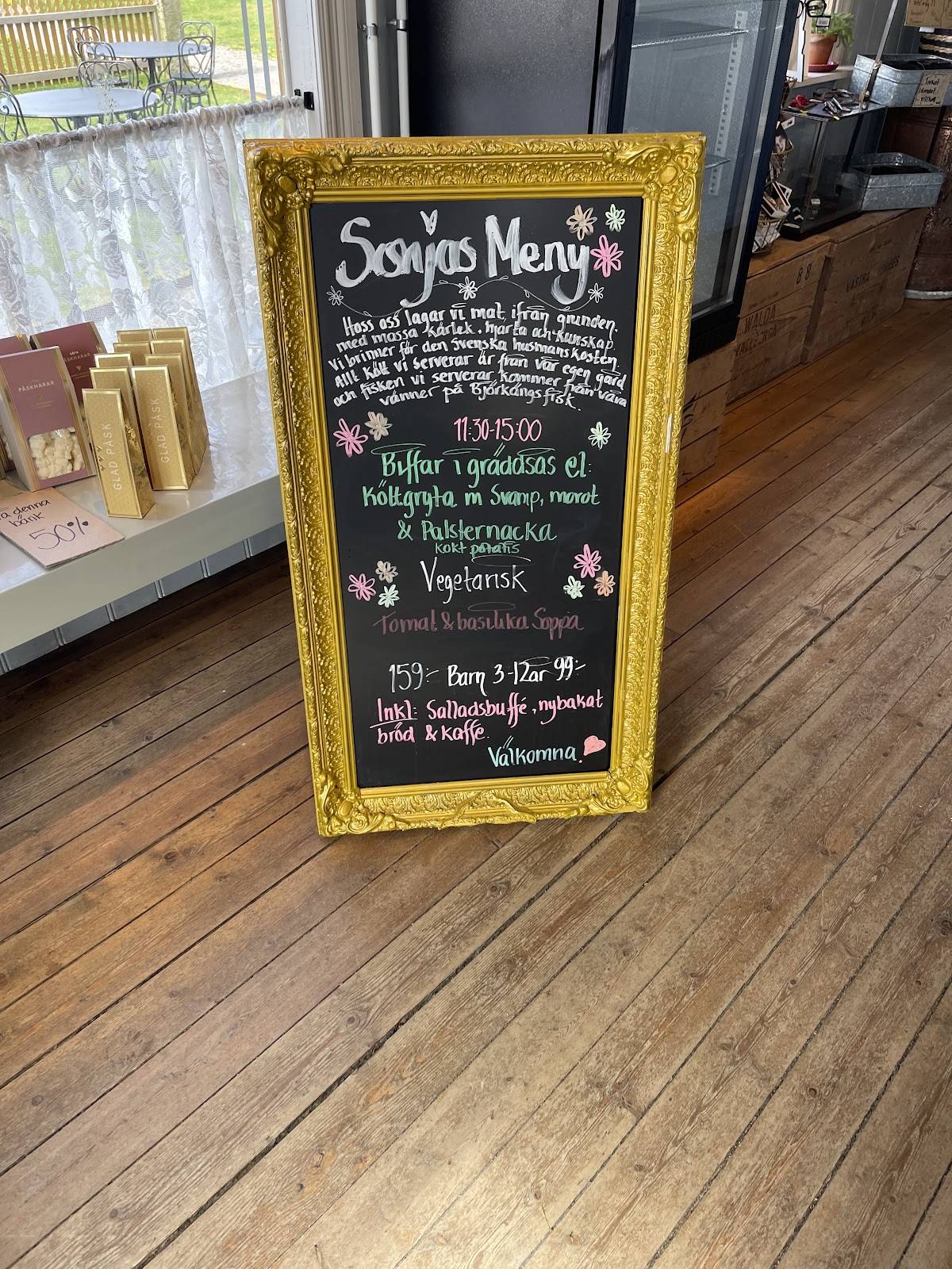 Menu at Sonjas Veranda restaurant, Tvååker