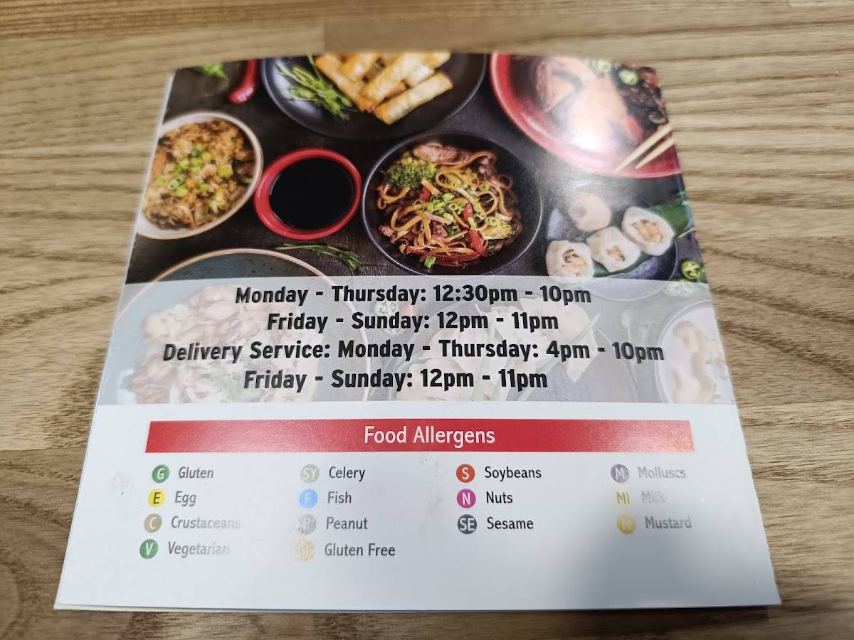 Menu at Soos Asian Street Food restaurant, Mallow