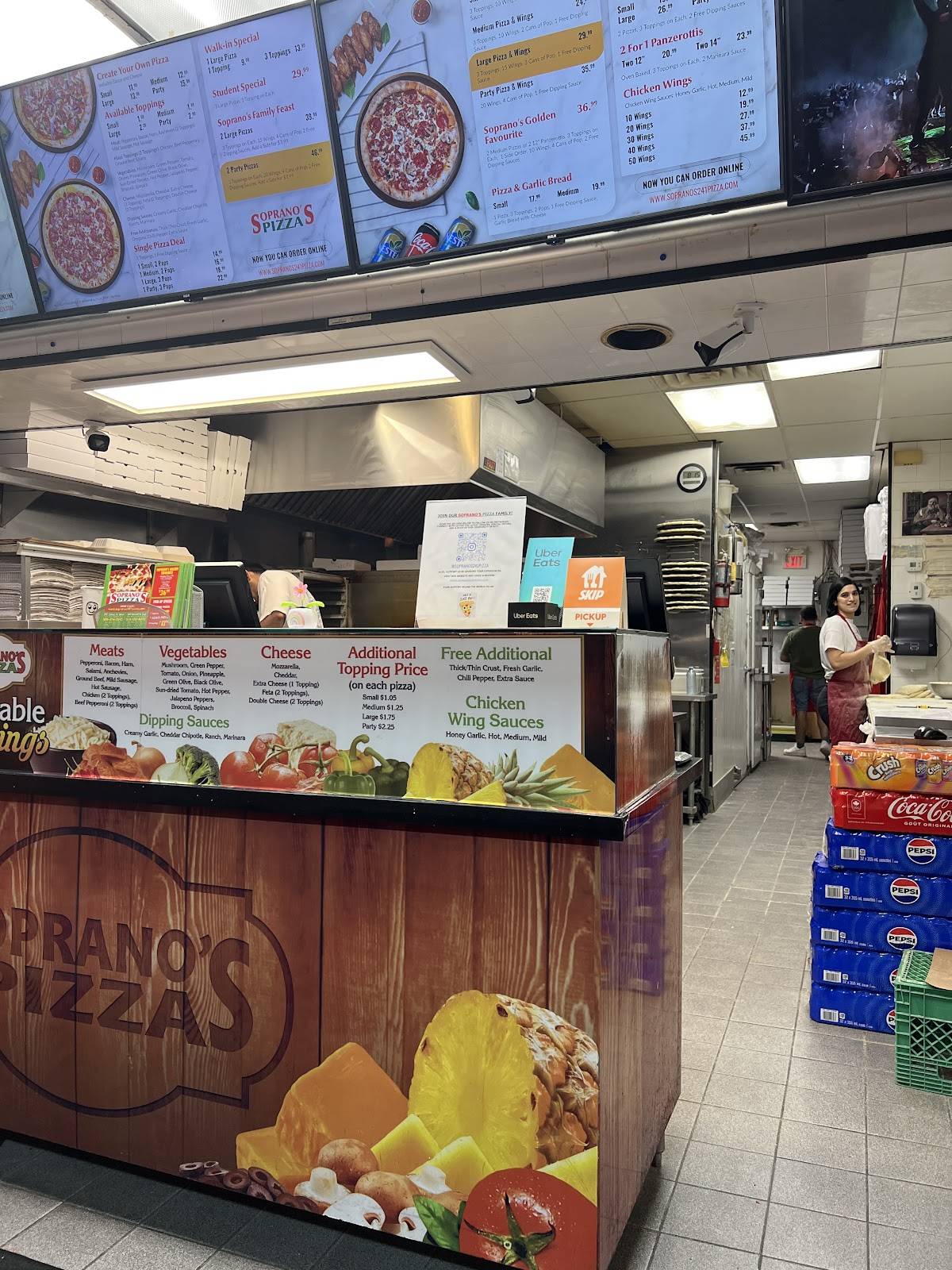 Menu at Soprano's Pizza pizzeria, London, 941 Oxford St E
