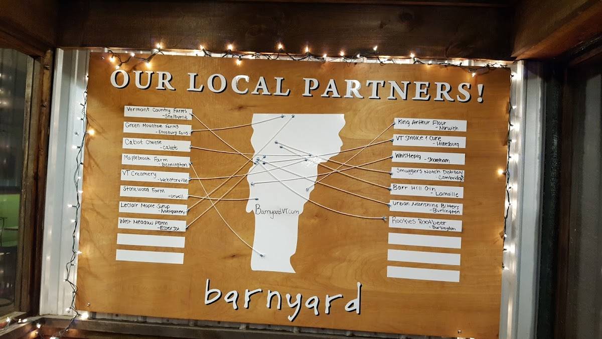 Menu at Barnyard Wood Crafted Pizza, South Burlington