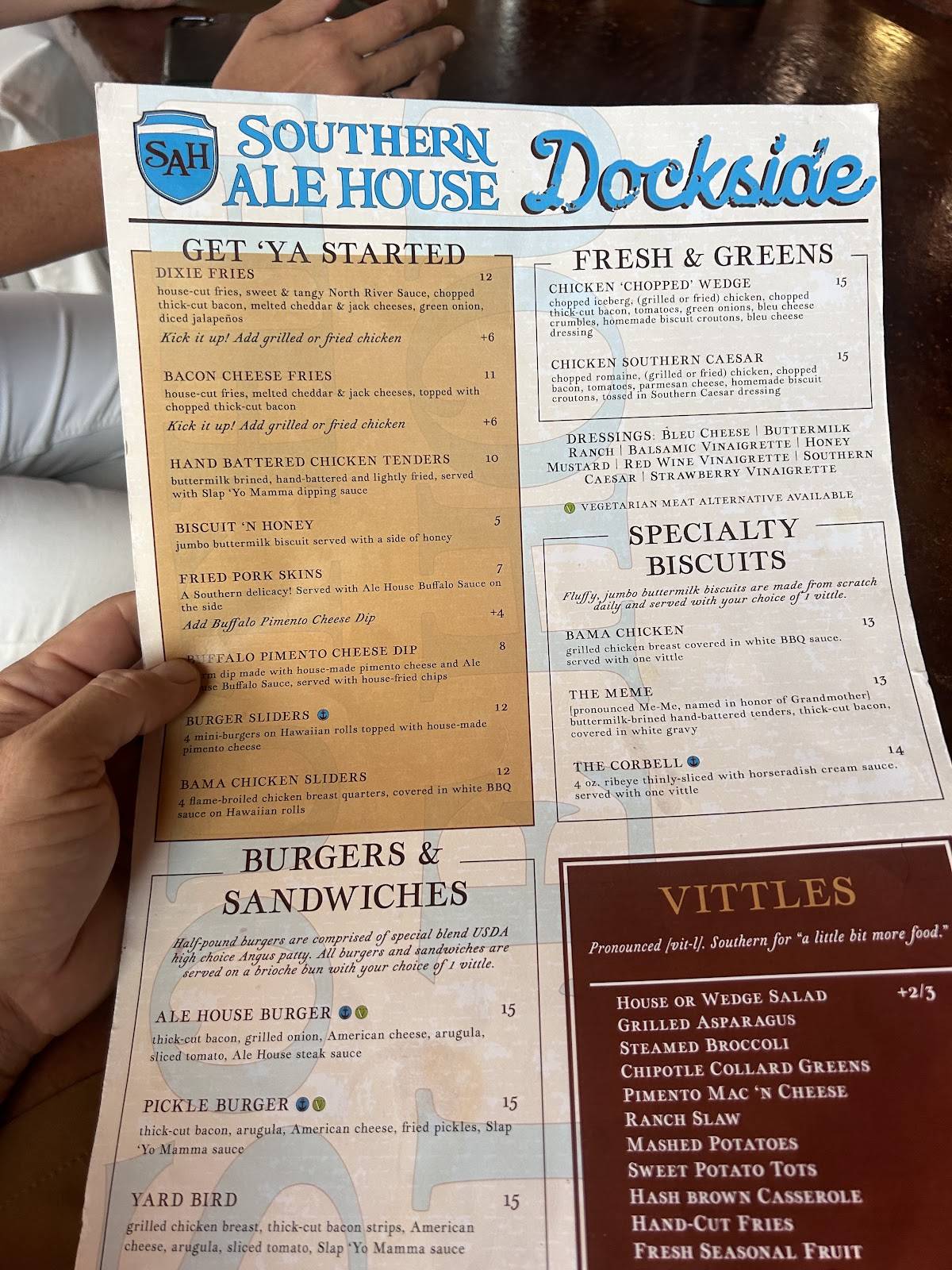 Menu at Southern Ale House Dockside restaurant, Northport