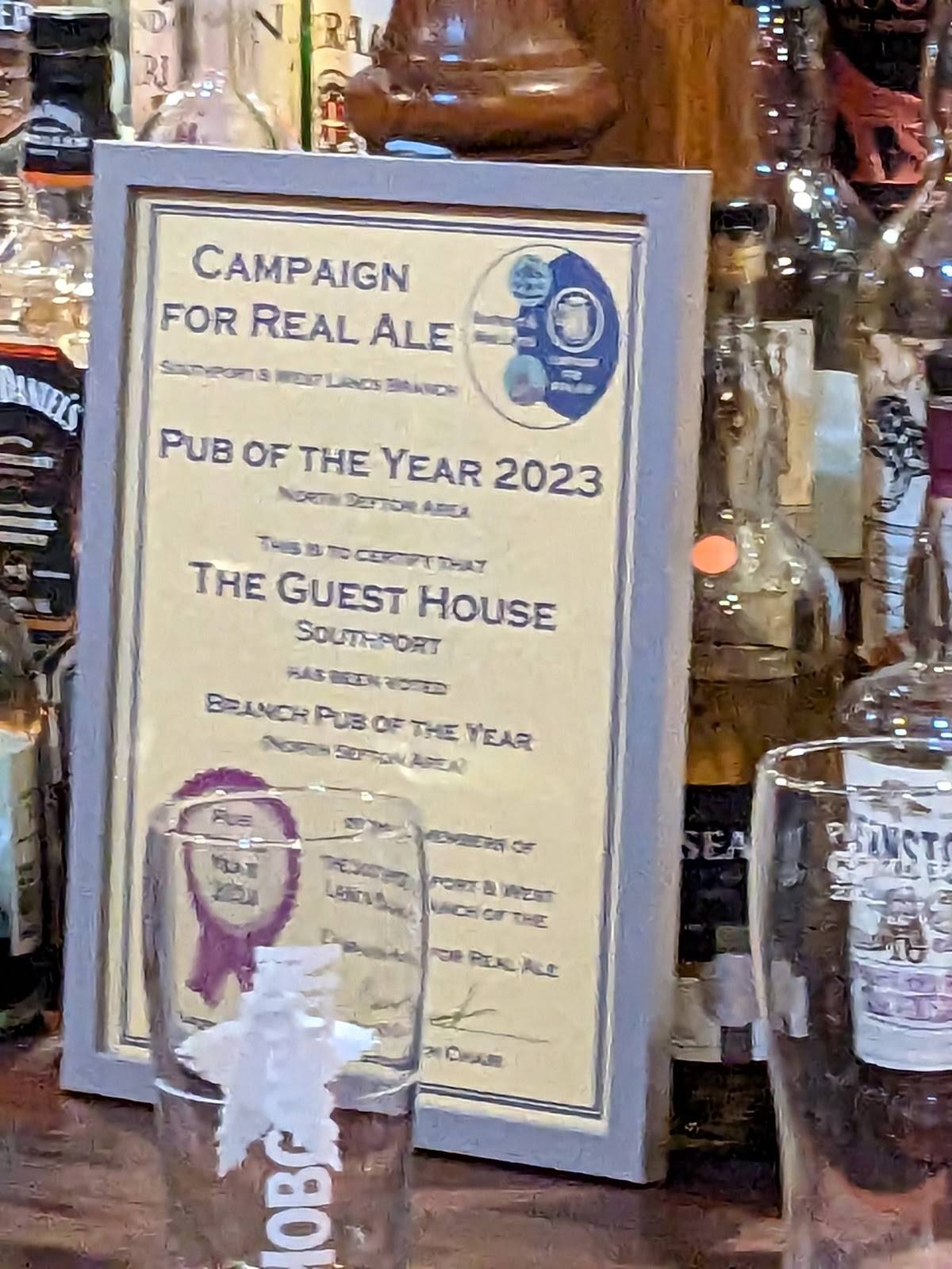 Menu at The Guest House pub & bar, Southport