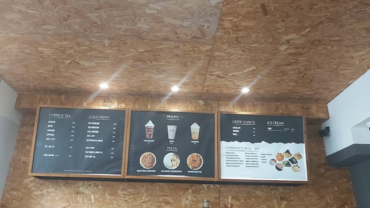 Menu at Space K cafe, Surabaya