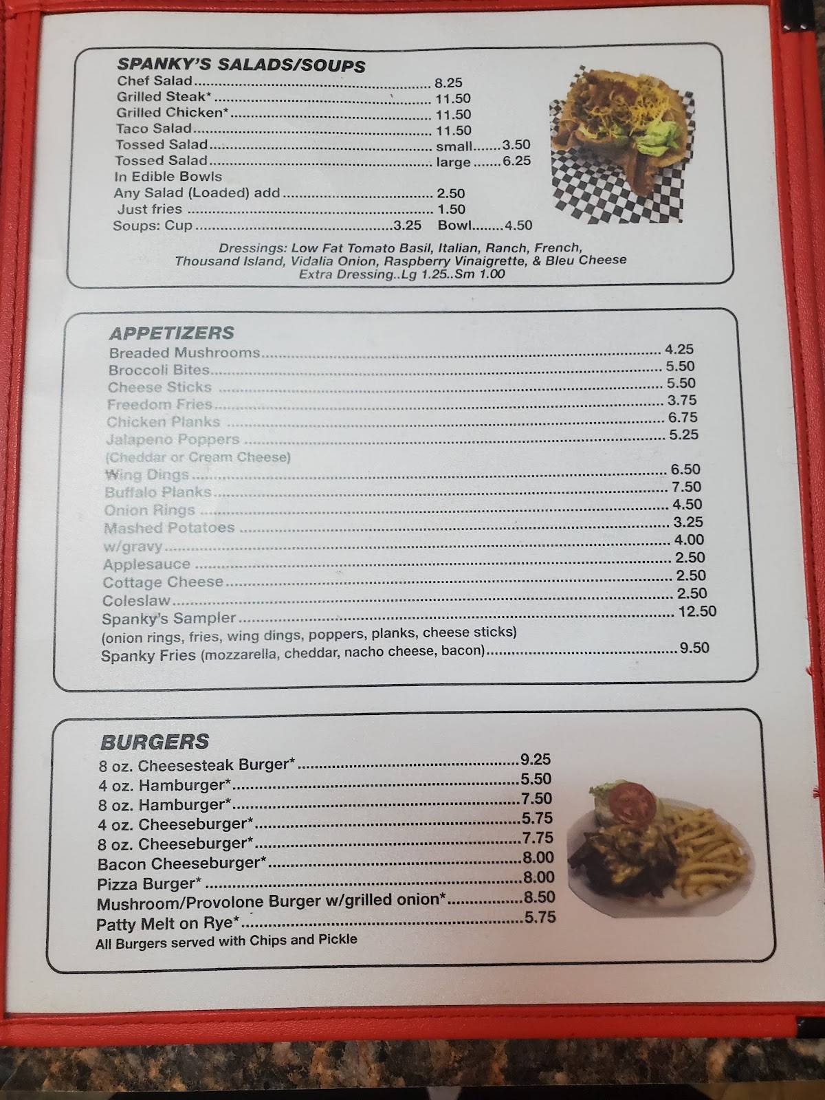 Menu at Spanky's Courthouse Cafe, Clearfield, 24 N 3rd St
