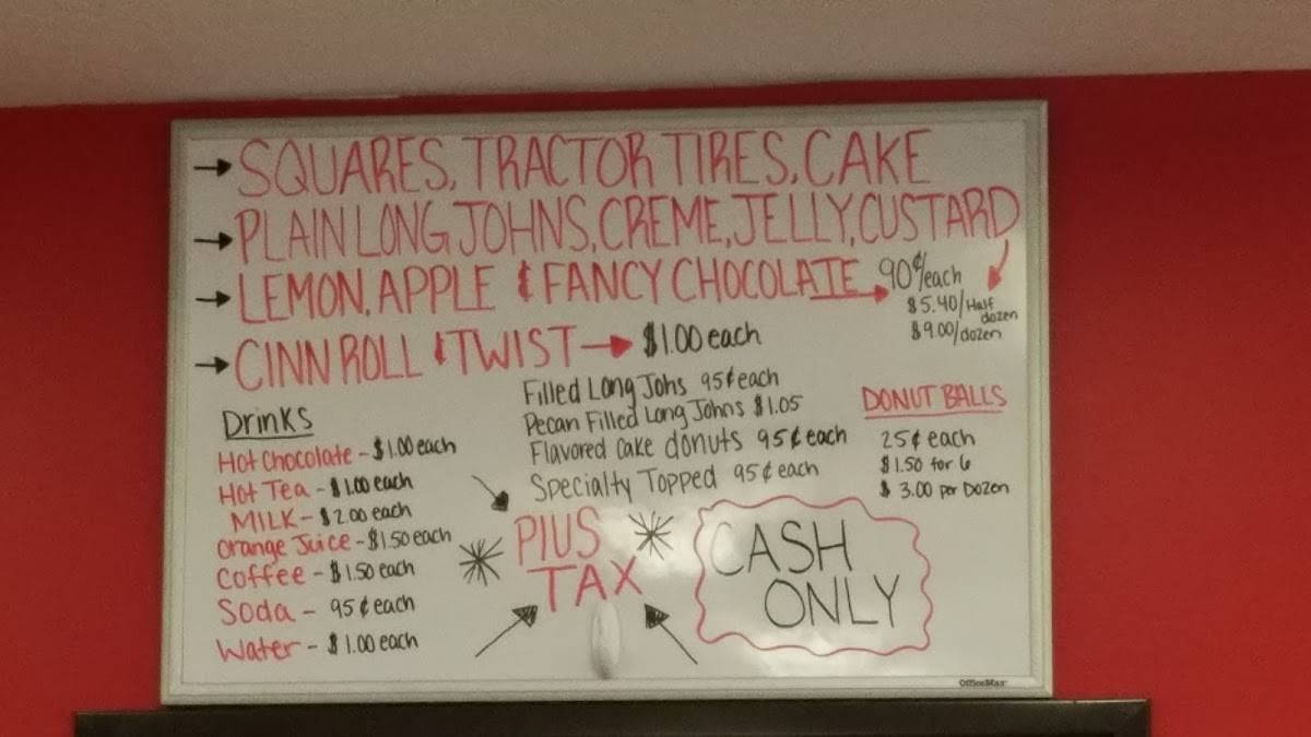 Menu at Square Donuts Inc, Terre Haute, 935 Wabash Ave