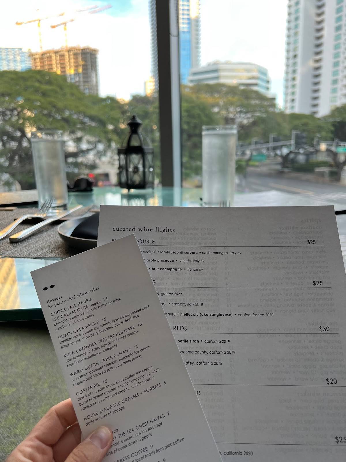 Menu at Stage Restaurant, Honolulu, Kapiolani Blvd
