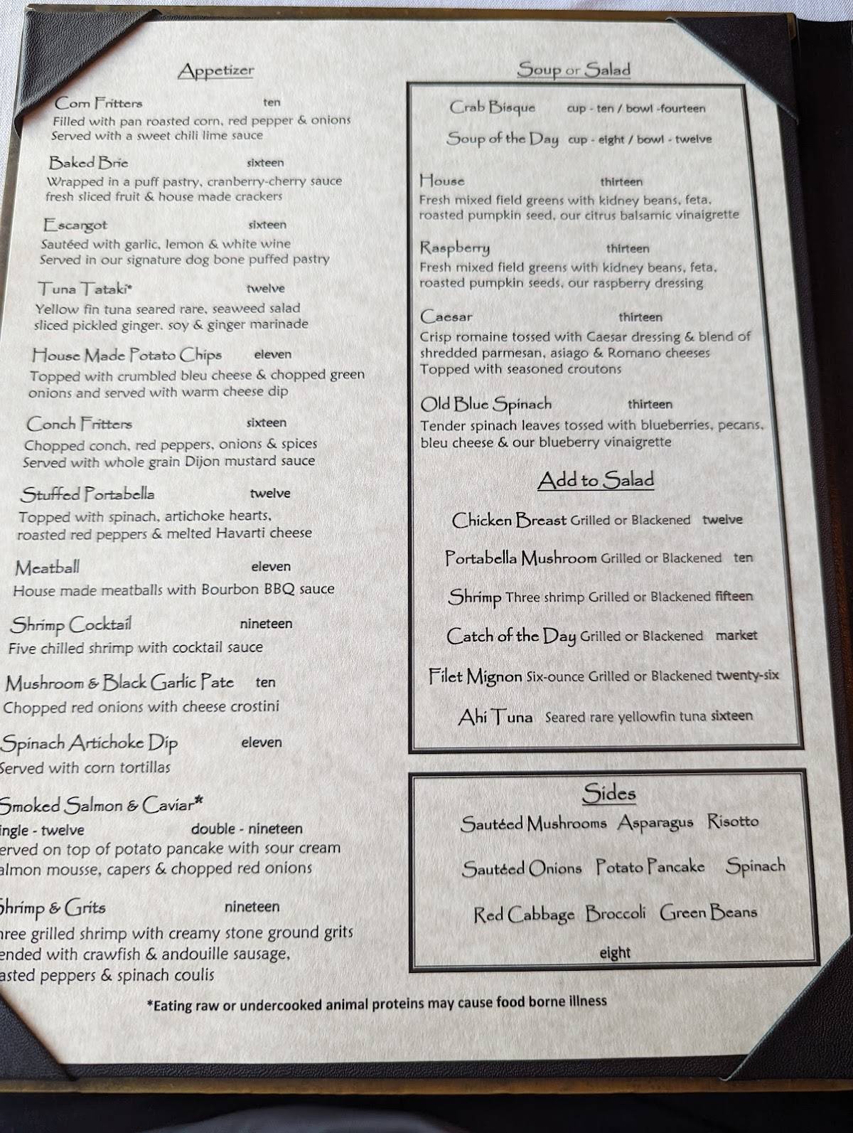 Menu at Yellow Dog Cafe, Malabar