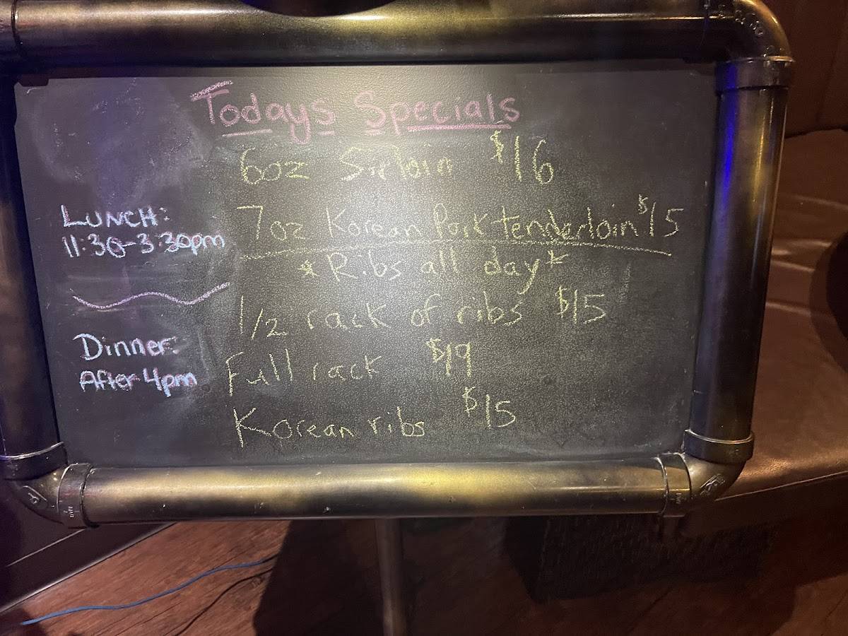 Menu at SteamPunk Cafe, Camrose