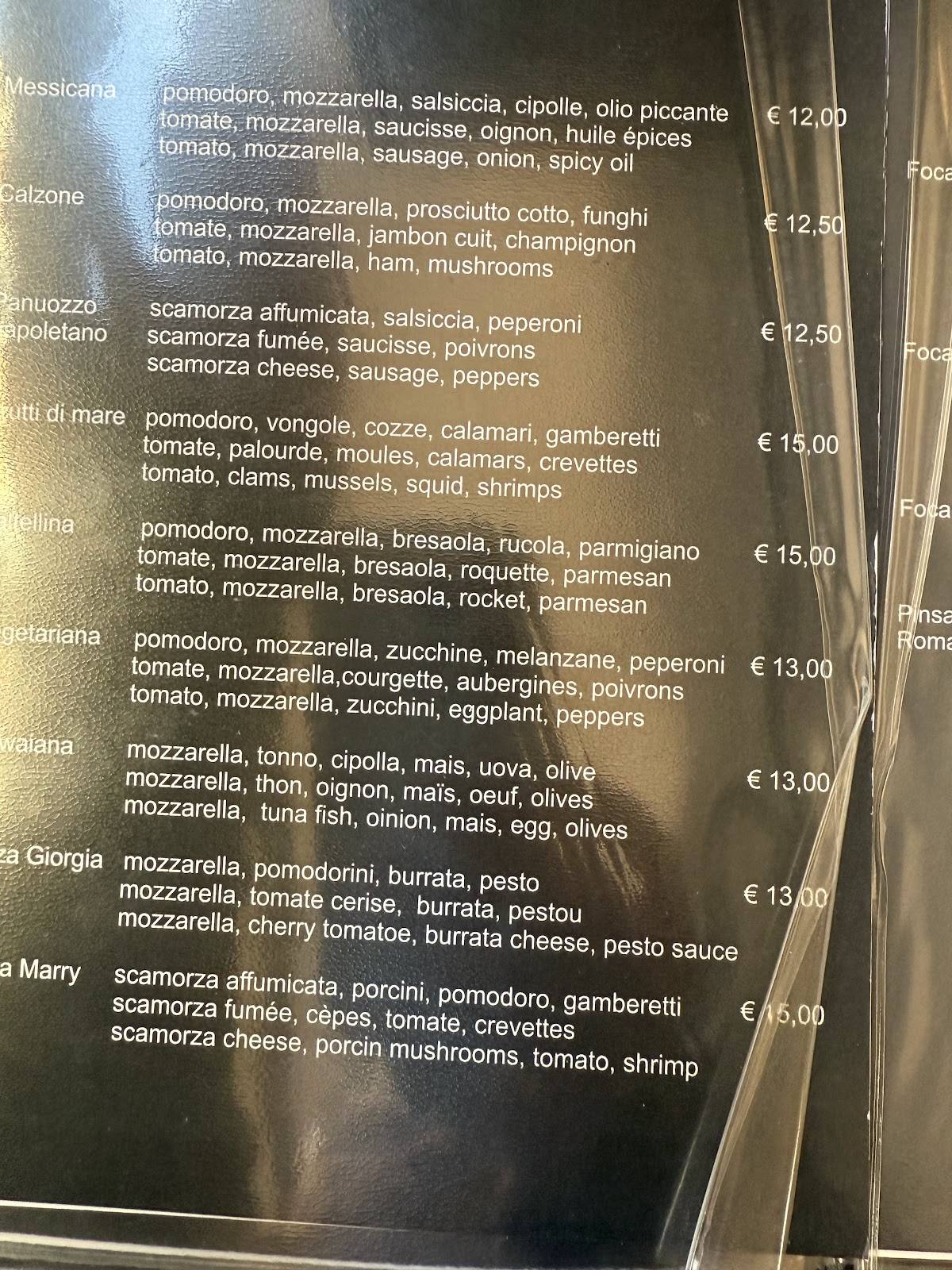 Menu da Stella Pizzeria Ristorante Bar, Ventimiglia