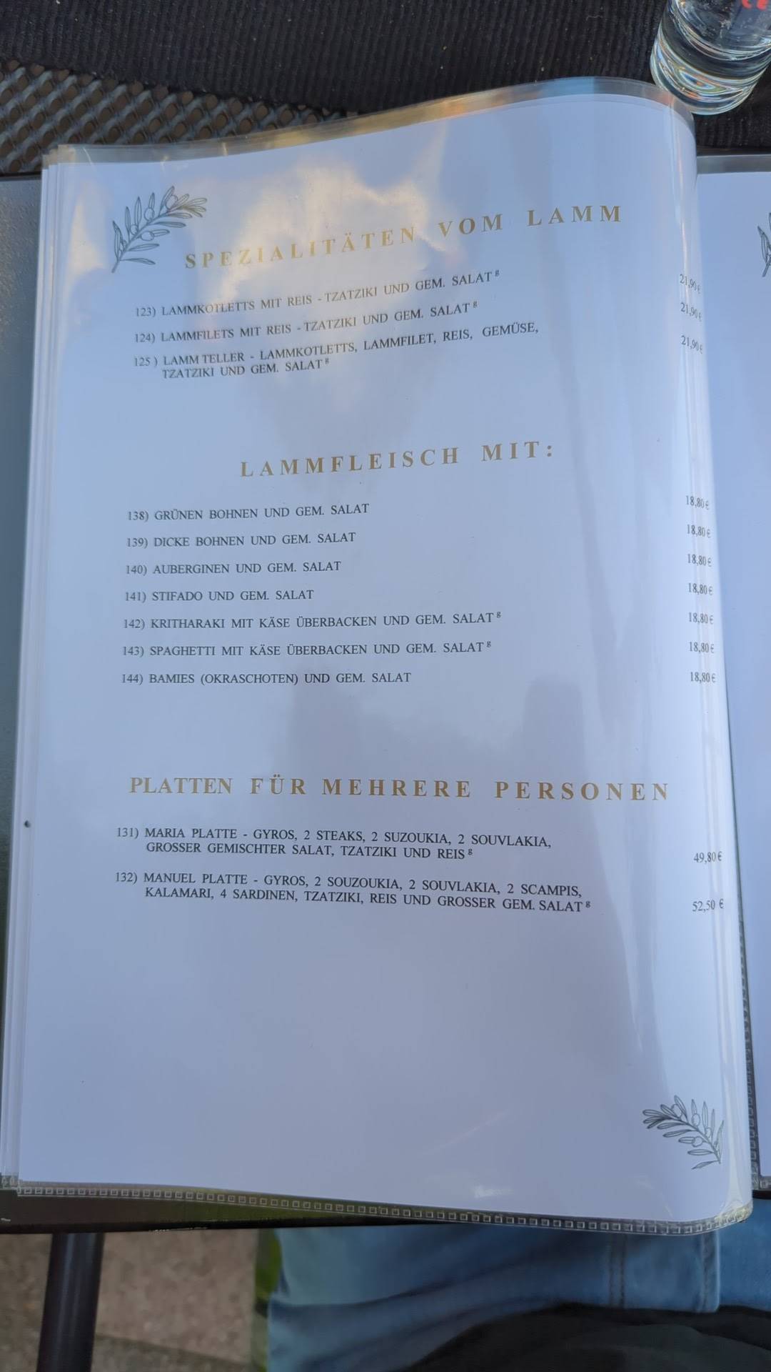 Speisekarte von Restaurant Helena, Stockach