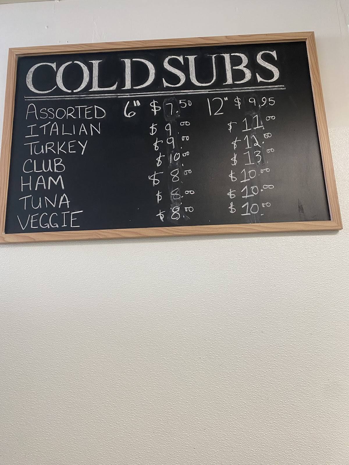 Menu at Substantial Sandwiches & Treats restaurant, Niagara Falls