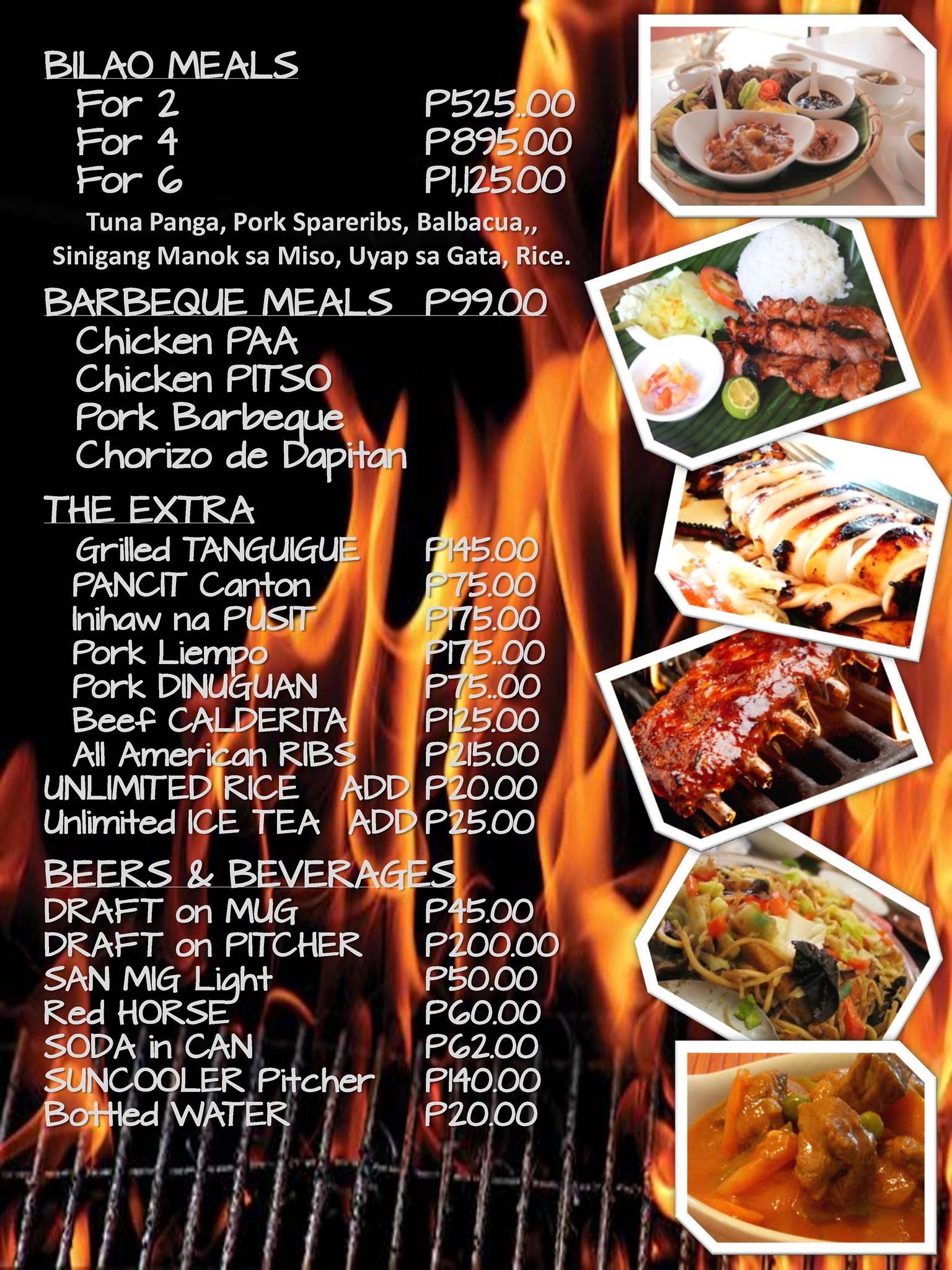 Menu at Dr. Janvi Sharma restaurant, Dapitan City
