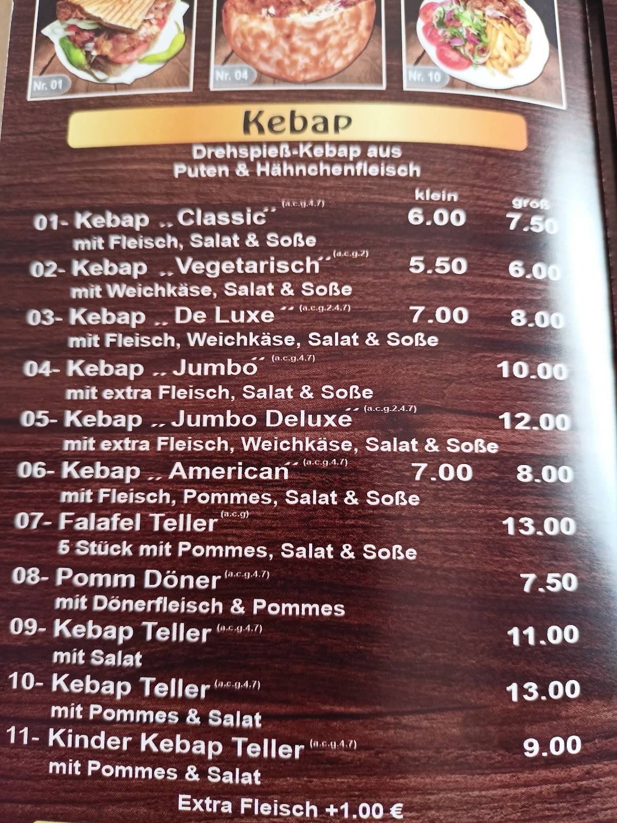 Speisekarte von Sultan - Döner Und Pizza, Traben-Trarbach