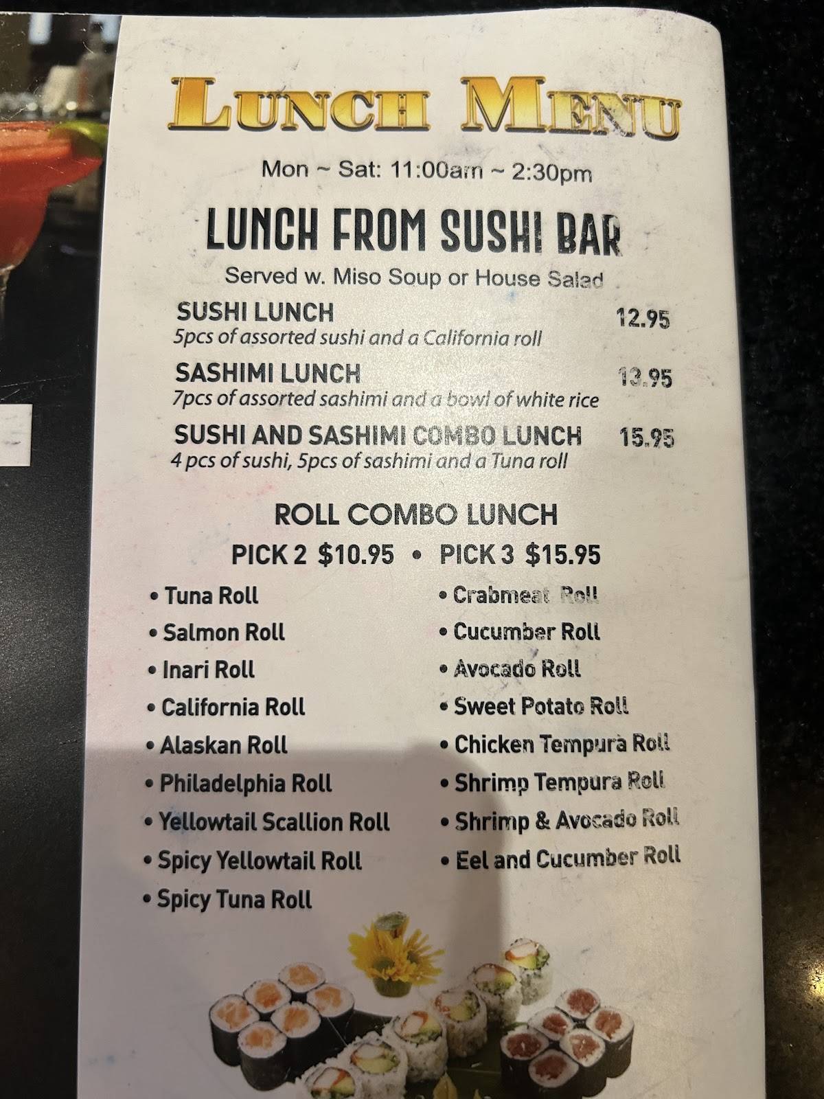 Menu at Sumo Japanese Steakhouse & Sushi Bar, Biloxi, Beach Blvd #1