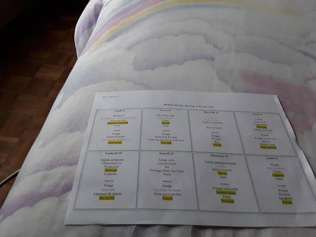 Menu at Sun Rise restaurant, Auch