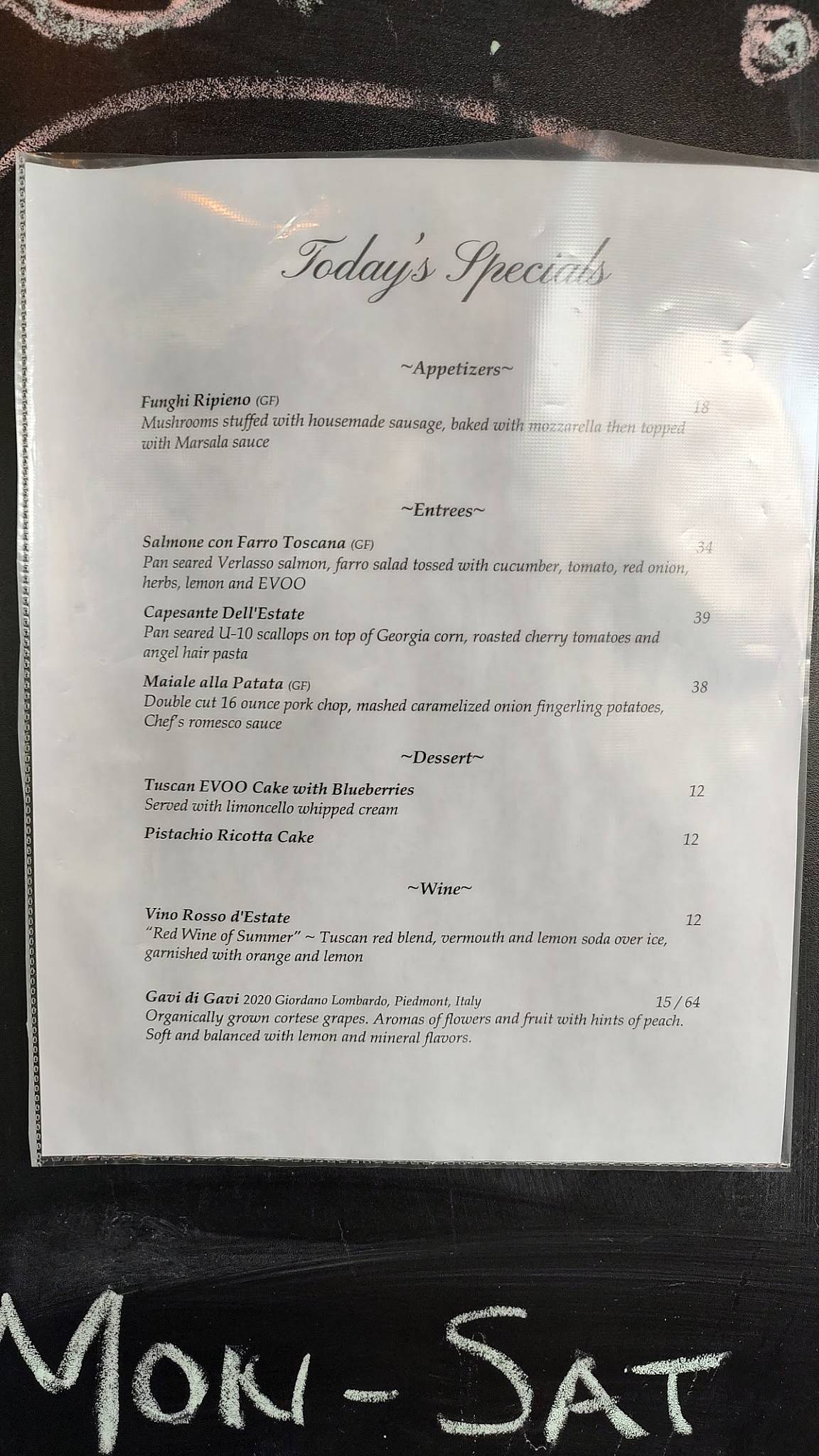 Menu at Sunrise Restaurant, Clewiston
