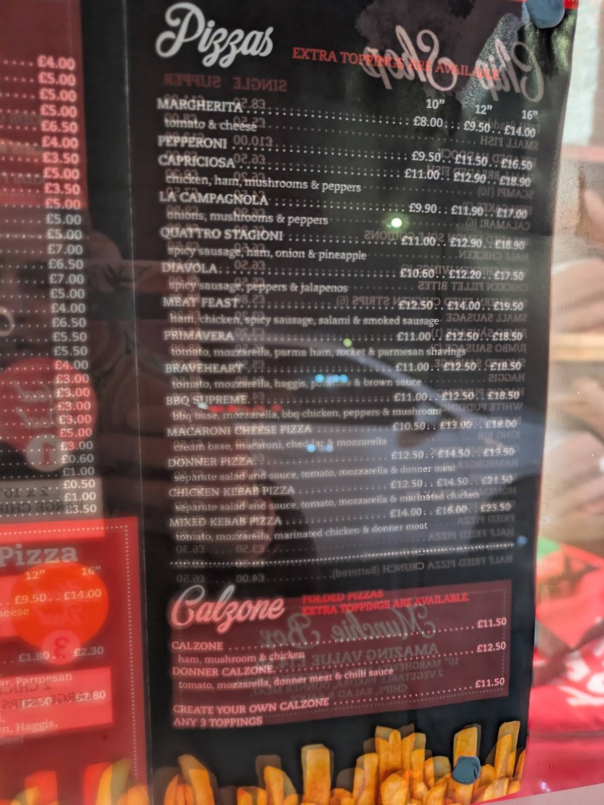 Menu at Super Fry fast food, Gullane