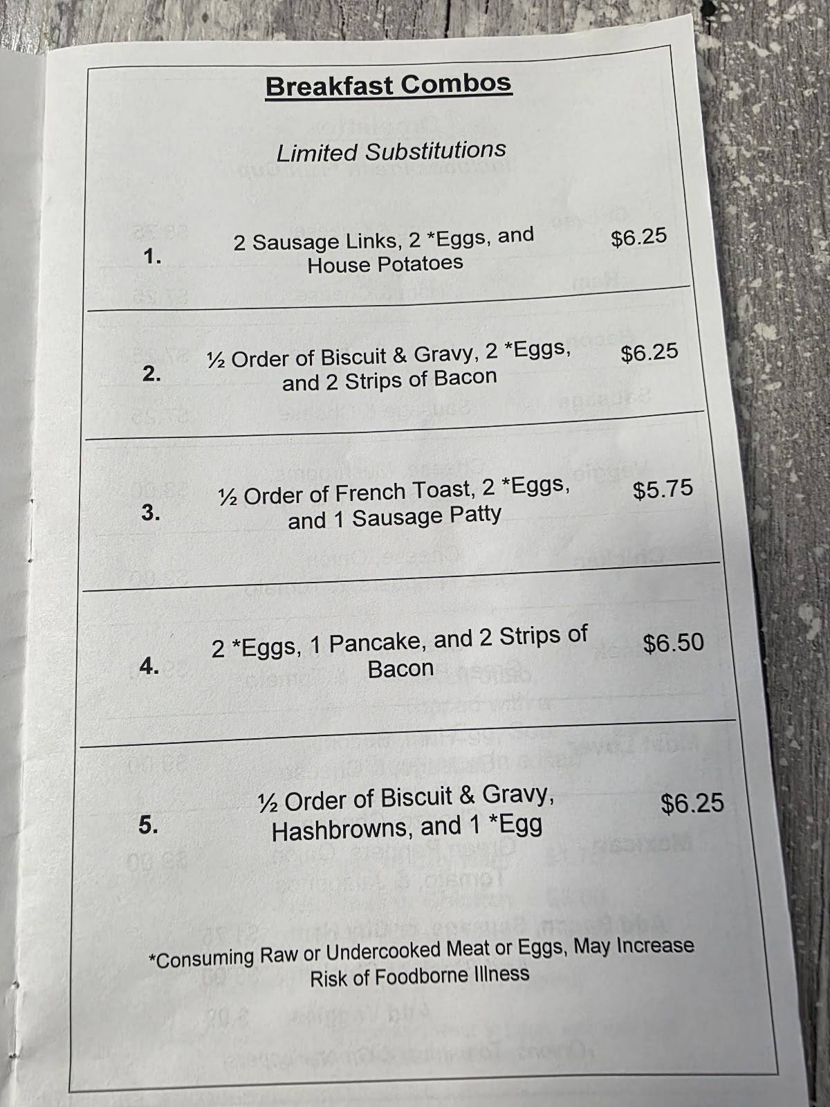 Menu at Sur 81 restaurant, Marion, VA-16