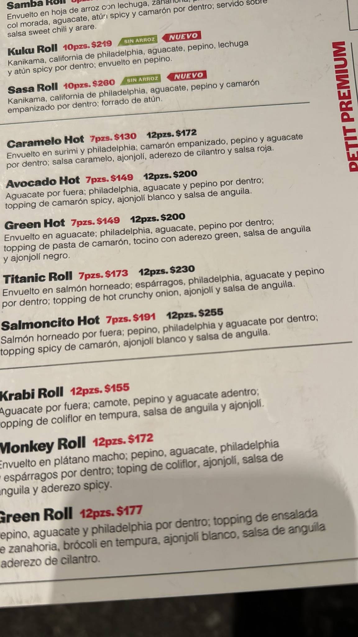 Carta del restaurante Sushi Factory Midtown, Guadalajara, Av Adolfo ...
