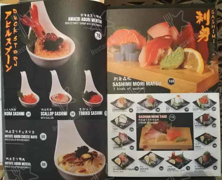 Menu at Sushi Matsu - Menteng restaurant, Jakarta, Grand Cemara Hotel