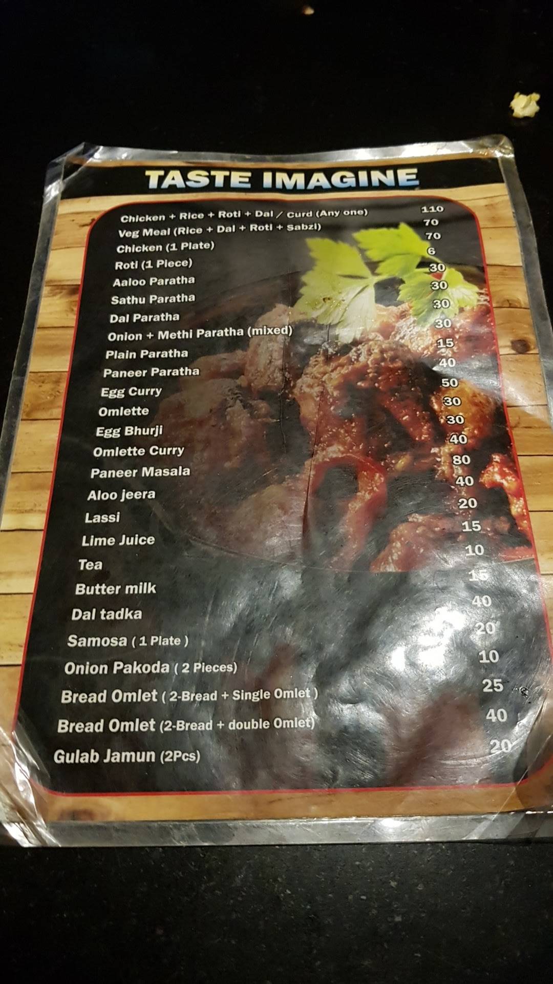 Menu at TASTE IMAGINE, Manipal