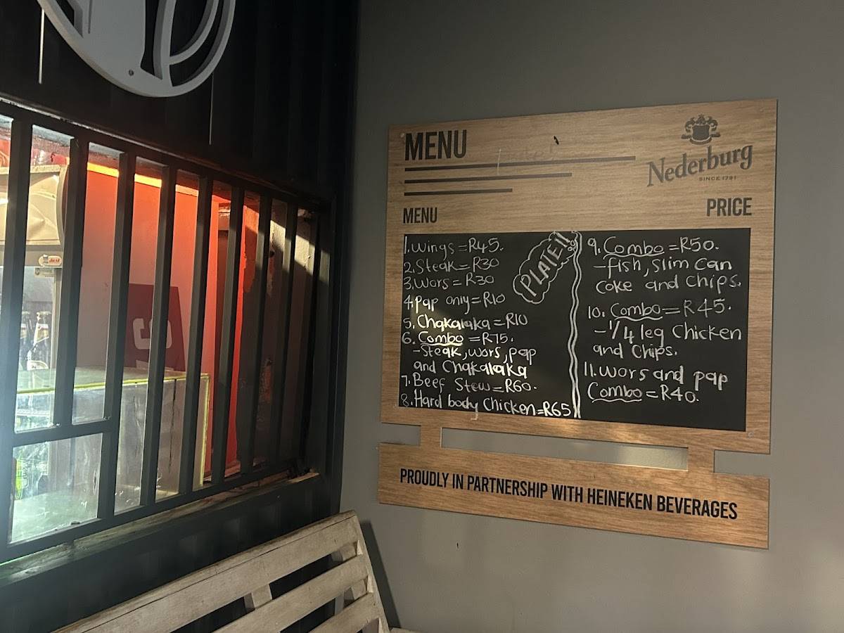 Menu at THATHE inn pub and grill, Tembisa