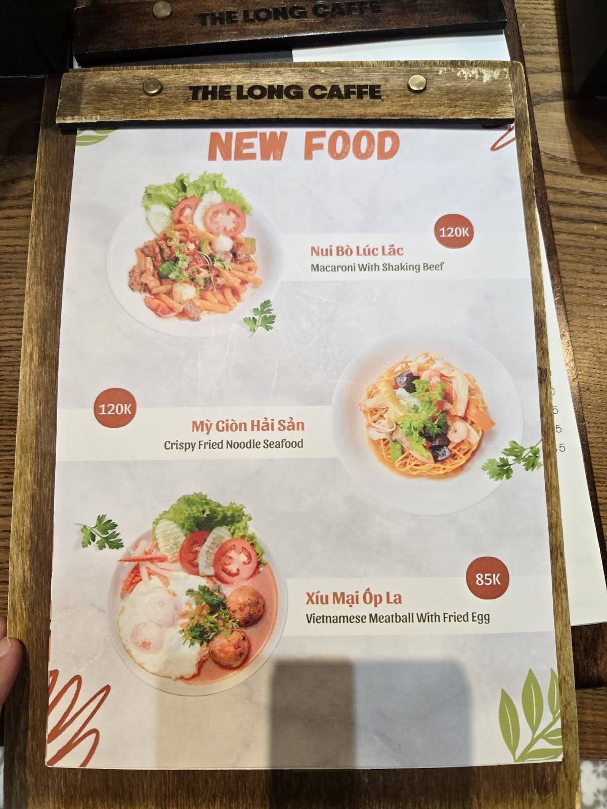 Menu at THE LONG CAFFE cafe, Ho Chi Minh City, 3 Đ. Phổ Quang