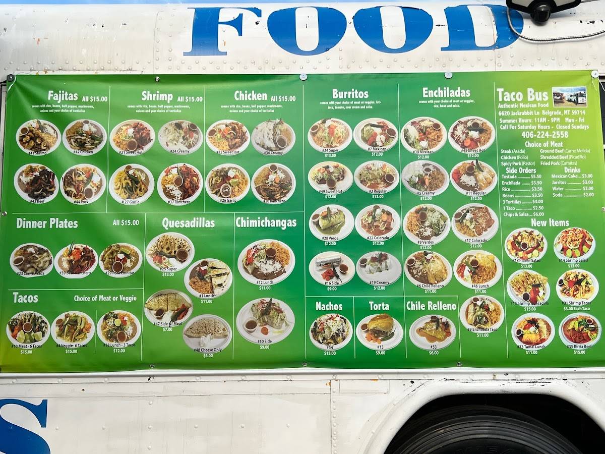 Menu at Taco Bus Authentic Mexican Food restaurant, Belgrade, -6220 ...
