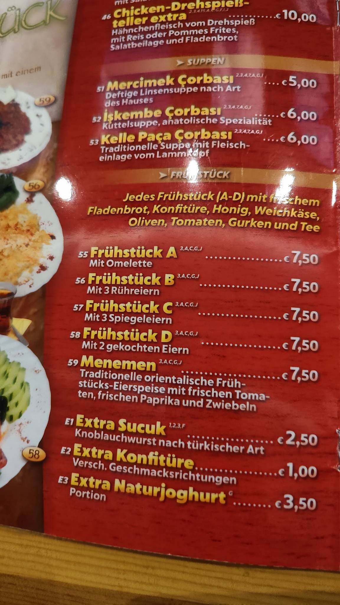 Speisekarte von Tadim restaurant, Wetzlar