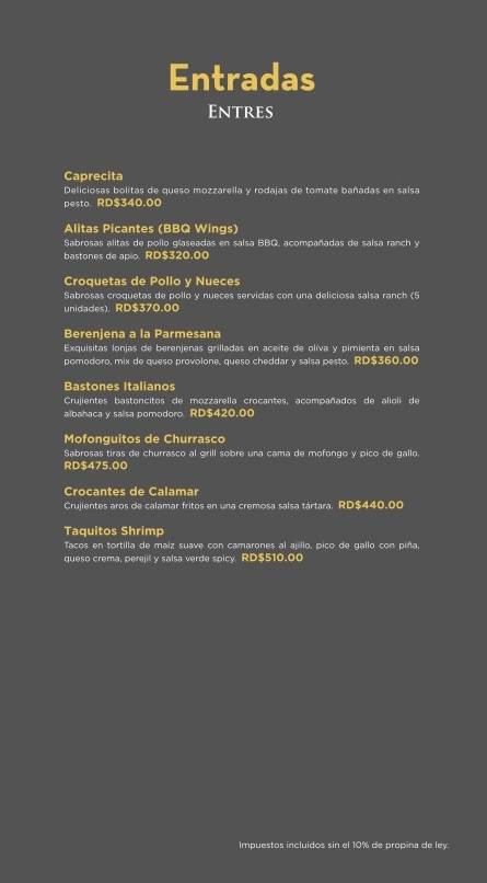 Carta del restaurante Tallados Sucursal Miraflores, Santo Domingo, C ...