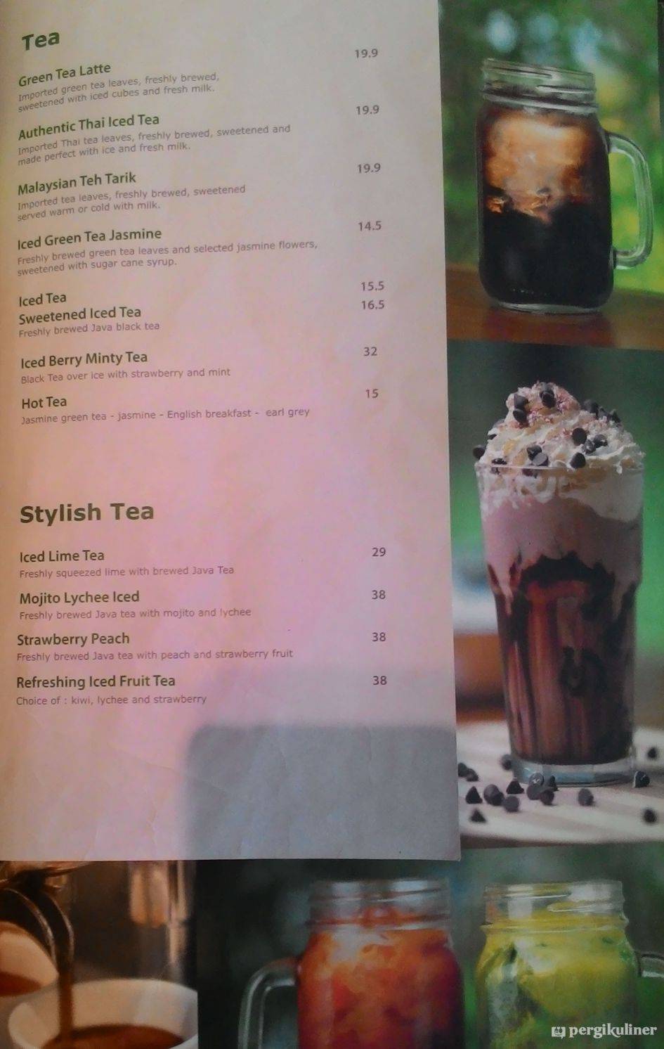 Menu at Tamani Kafe cafe, Jakarta, Jalan Hayam Wuruk No.96A